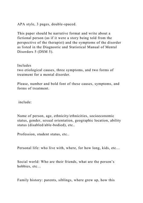 Apa Style 3 Pages Double Spaced This Paper Should Be Narrativdocx