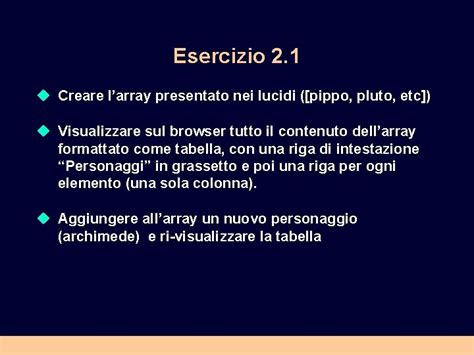 Esercitazione 2 Array Funzioni Form Esercizio 2 1