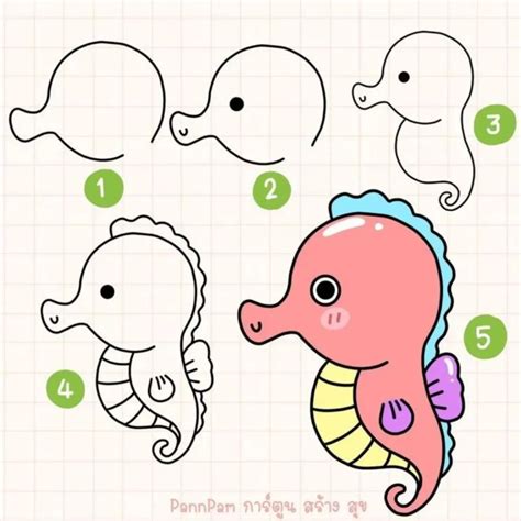 عکس ها و تصاویر نقاشی اسب آبی باهوشک