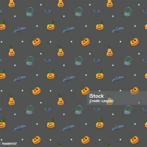 할로윈 완벽 한 패턴 디자인입니다 귀여운 만화 요소 휴일 배경 벡터 일러스트 레이 션 가공의 인물에 대한 스톡 벡터 아트 및 기타 이미지 가공의 인물 거미 거미줄