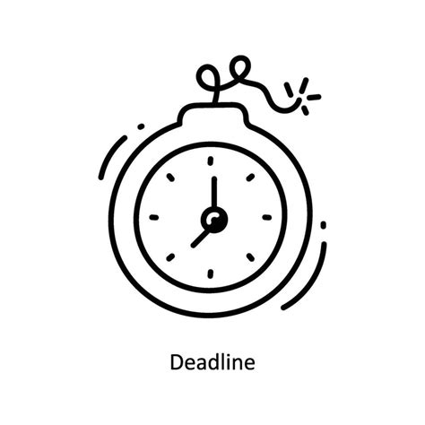 Deadline Doodle Icon Design Illustration Startup Symbol On White Background Eps 10 File