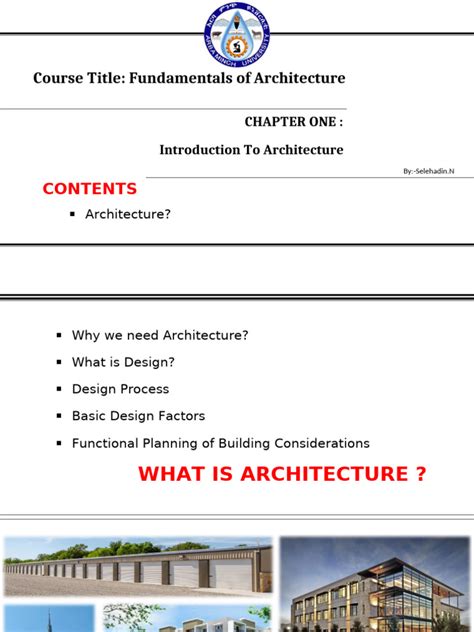 Fundamentals Of Architecture Lecture 1 Pdf Design Creativity
