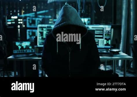 Dangerous Internationally Wanted Hacker With Covered Face Speaks Into The Camera In The