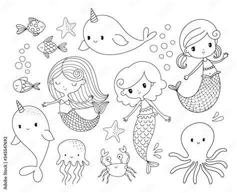 Coloring Nose Clipart Black And White Colouring Mermaid Porn Sex Picture