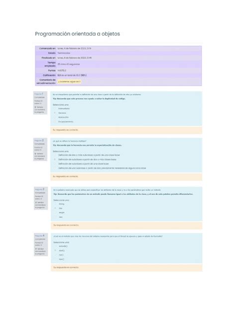 Examen 5 Y 6 De Programacion Orientada A Objetos Pdf