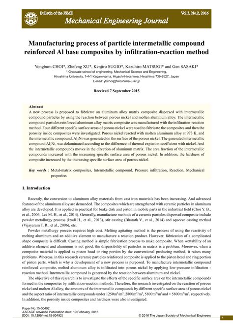 Pdf Manufacturing Process Of Particle Intermetallic Compound Reinforced Al Base Composites By