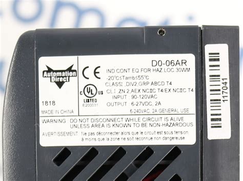 D0 06ar By Automation Direct I O Module Dl06 Directlogic 06