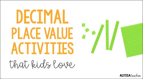Decimal Place Value Activities Babes Love Alyssa Teaches