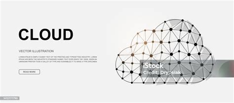 클라우드 3d 랜딩 페이지 템플릿에 대한 낮은 폴리 기호 데이터베이스 디자인 그림을 다운로드합니다 홈페이지 디자인을 위한 다각형 빅데이터 그림 0명에 대한 스톡 벡터 아트