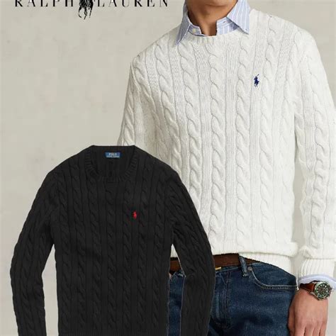 01월한정특가 당일출국내배송 폴로 랄프로렌 남녀공용 라운드넥 케이블 꽈배기 니트 2컬러 4910 남성 패션 스토어