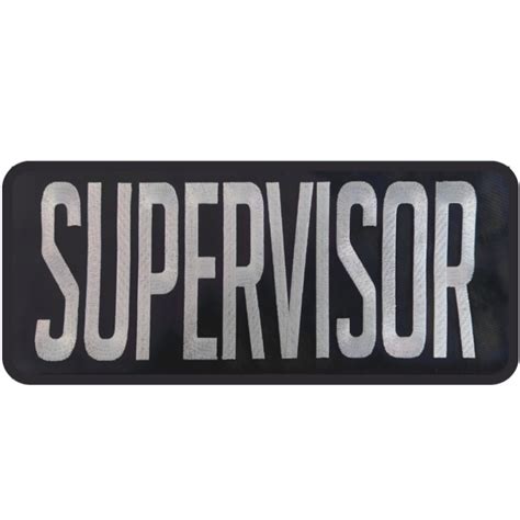 Large Supervisor Patch Embroidered With Velcro Guardian Outfitters
