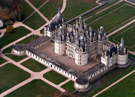 Aerial View Chateau De Chambord Illustration World History
