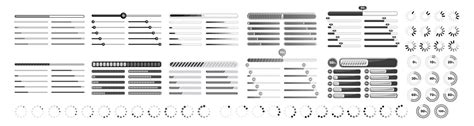 Premium Vector Set Loading Bar Icons Progress Bar Loading Signs Buffer Loader Or Preloader