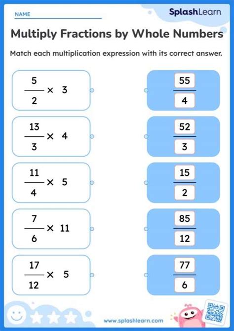 Year 6 Maths Multiply Fractions By Whole Numbers Worksheets Free