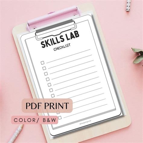 Nursing Babe Checklists Clincal Checklist Theory Checklist Skills Lab Checklist Nursing