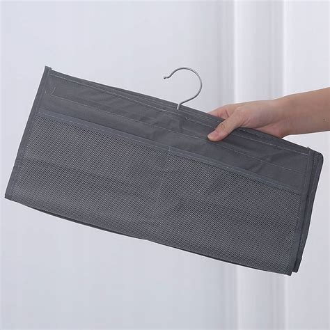 Органайзер за висящ гардероб с джобове сив Emag Bg