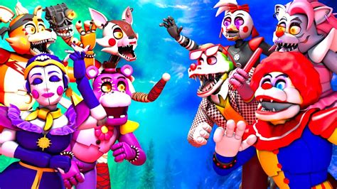[sfm Fnaf] Rejected Security Breach Vs Circus Animatronics Youtube