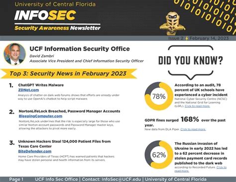 Infosec Security Awareness Newletter Ucf Information Security