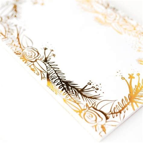 Gold Foil Floral Notepad