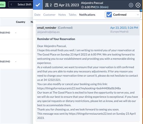 Settings Mail Reminders Alex Reservations Wordpress Plugin