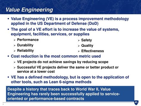 Ppt Value Engineering In A Service Oriented Organization Powerpoint