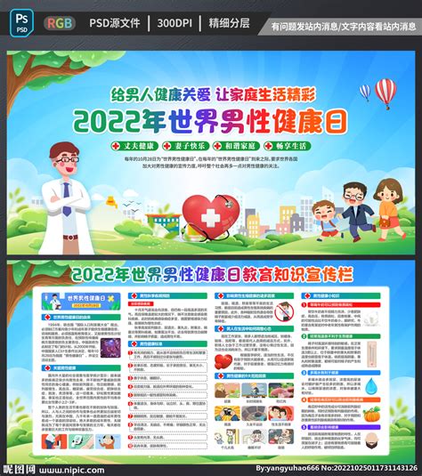 2022年世界男性健康日设计图展板模板广告设计设计图库昵图网