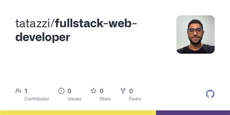Github Tatazzifullstack Web Developer