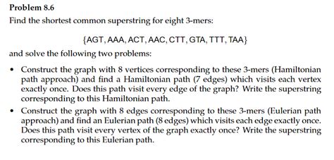 Solved Problem 86 Find The Shortest Common Superstring For