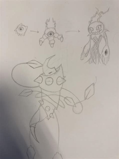 I Drew The Keramon Evolution Line Up To Chrysalimon From Memory Digimon