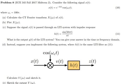 Problem ECE Fall Midterm Consider Chegg Com