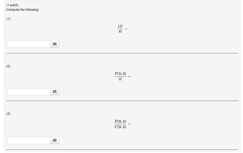 solved 1 point compute the following 1 8 11 2