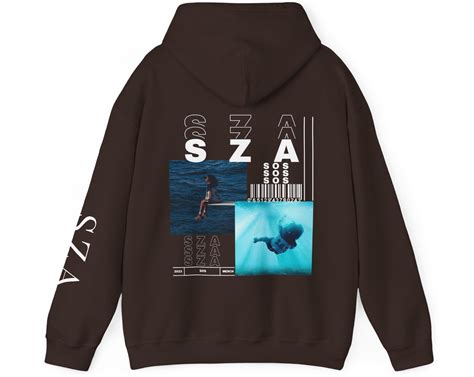 Sza Sos Album Hoodie Concert Merch Sza Album Cover Sza Fan Brown H