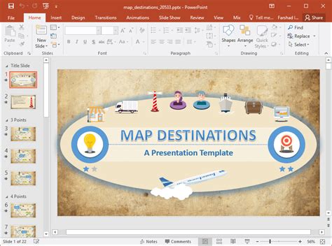 Animated Custom Maps PowerPoint Template