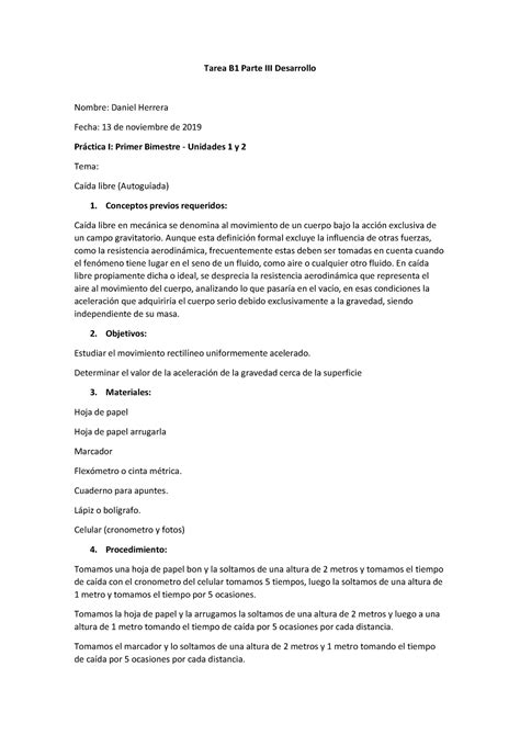 Practica Laboratorio Caida Libre Warning Tt Undefined Function 32 Tarea B1 Parte Iii