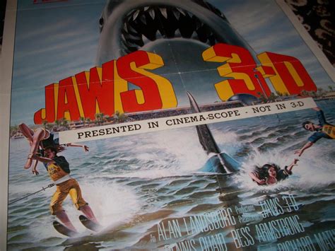 Jaws 3 D 1983 Original Movie Poster 40x27 1 Sheet Denis Quaid Horror