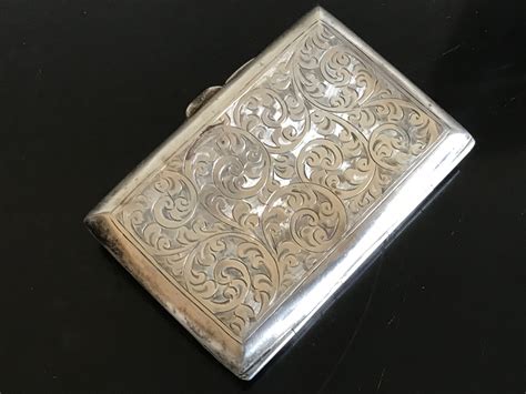 Antique Solid Silver Cigarettes Cases Antiquescouk