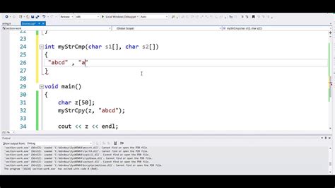 Char Arrays 9 Examples 6 Pb9 A B C Implement Strcmp Youtube
