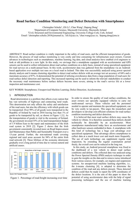 pdf road surface condition monitoring and defect detection with