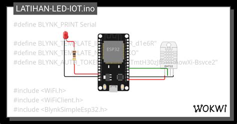 LATIHAN LED IOT Ino Copy Wokwi ESP STM Arduino Simulator