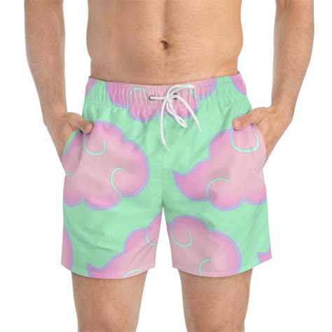 Anime Swim Trunks Pastel Akatsuki Swimming Shorts Manga Inspired