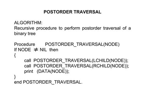 Tree Traversal Algorithm In Data Structure Ppt