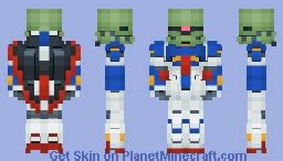 Msz 006 Zeta Gundam Zaku Head Minecraft Skin