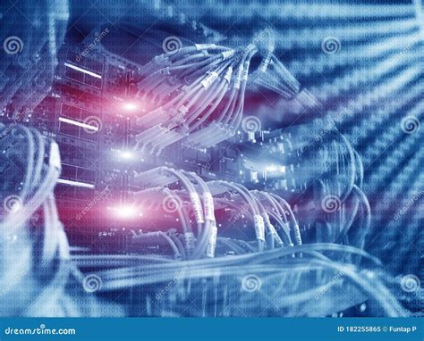 Hacker Concept Binary Code And Data Center Stock Illustration Illustration Of Coding Code