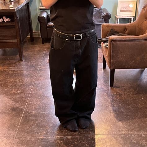 Vintage Anchor Blue Baggy Black Jeans Big Baggy Fit Depop
