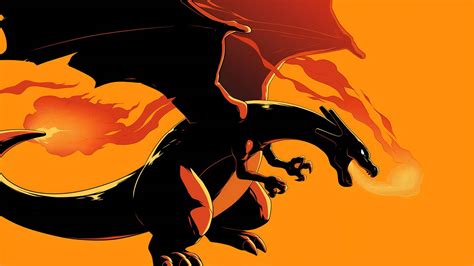 Charizard Flame Orange Background Desktop Wallpaper 4k And Hd