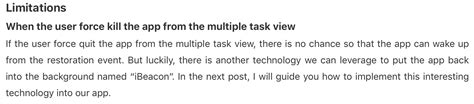 Ios How To Ble Device Will Invoke The App When App Has Terminated Stack Overflow