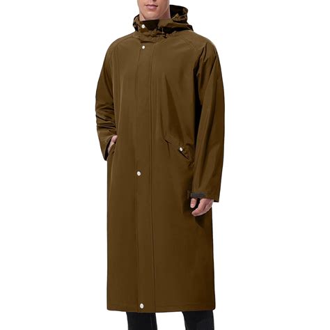 Bazeneo Packable Waterproof Jacket Mens Long Raincoats For Men Pack