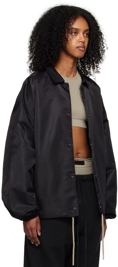 Fear Of God Essentials Black Drawstring Jacket Fear Of God Essentials