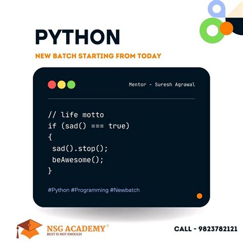 nsg academy on linkedin python pythonprogramming pythondeveloper pythoncoding pythondevelopers