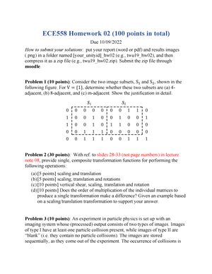 Homework 03 Assignment 3 ECE558 Homework 03 Due 11 06 How To Submit Your Solutions Put
